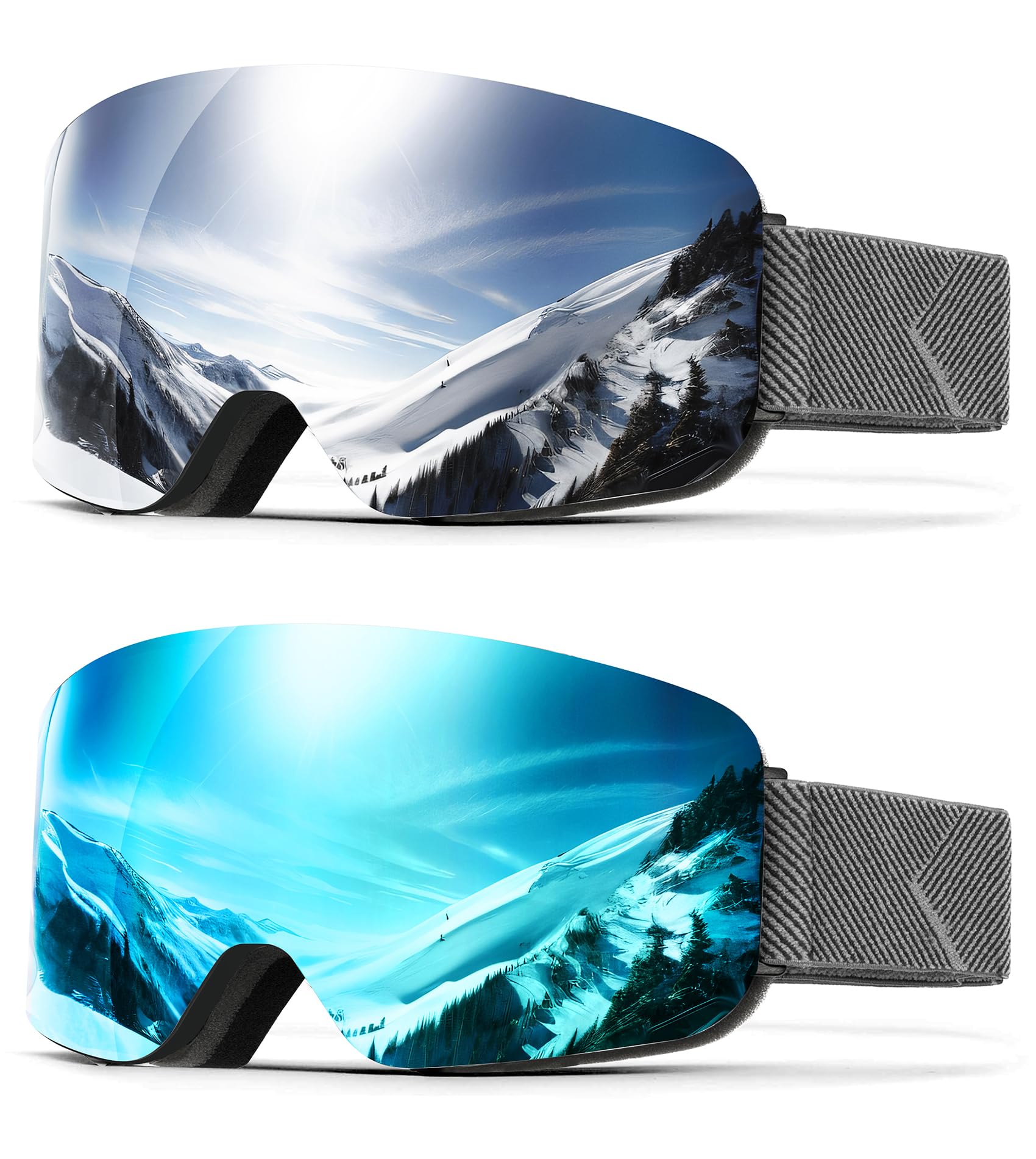 QALLY Ski Goggles for Men Women Snow Goggles Anti fog Snowboard Goggles ...