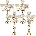 Amazon.com: Nitial 4 Pcs 5 Arm Crystal Candelabra Centerpieces for Tables 27 Inch Tall Crystal ...