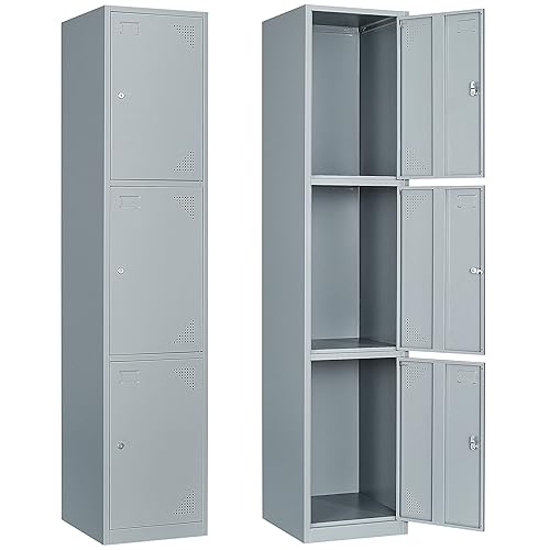 SISESOL Metal Locker for Employees,Storage Cabinet with Doors and ...