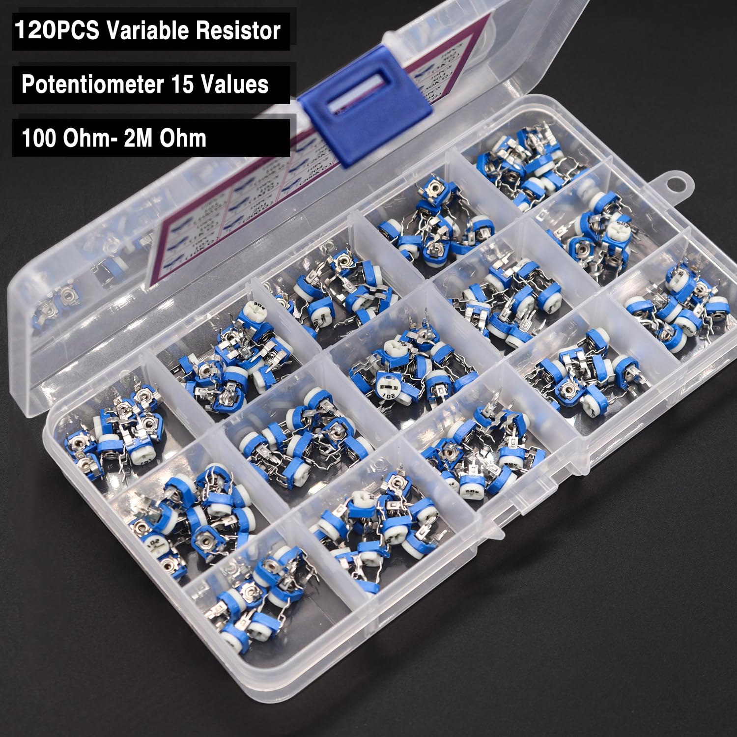 Mua Taiss 15 Values 100-2M Ohm Variable Resistor Potentiometer 6mm ...