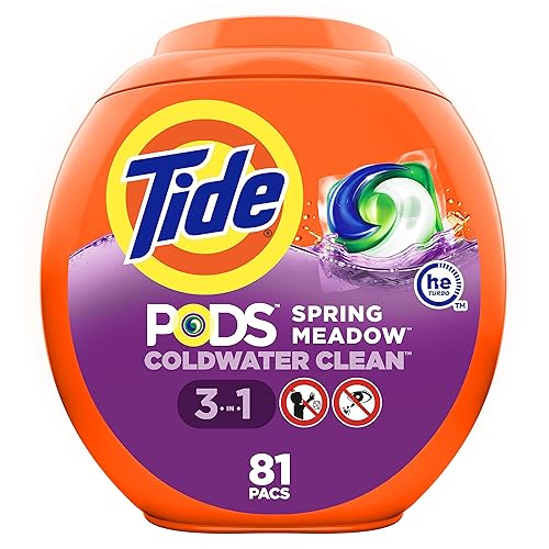 Tide PODS Laundry Detergent Soap Pods, Spring Meadow, 81 count in ...