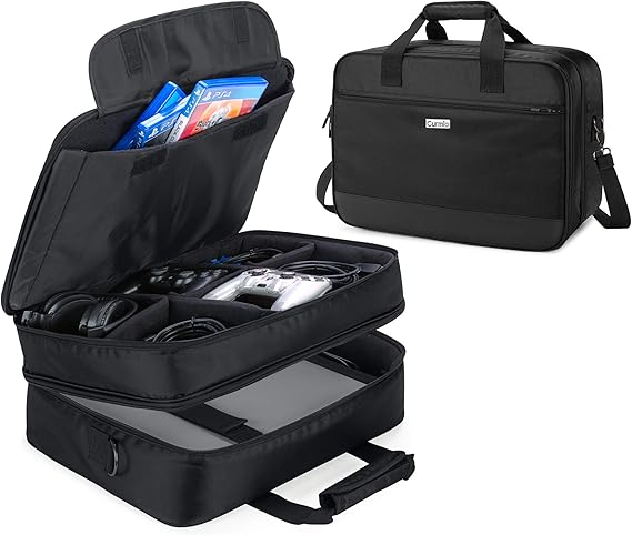 CURMIO Travel Carrying Case Compatible with PS4 PRO/XBOX 360/XBOX ONE ...