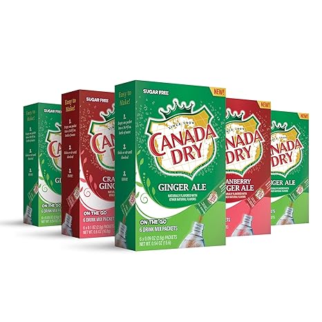 Amazon.com : Canada Dry, Variety Pack – Powder Drink Mix - (5 boxes, 30 ...
