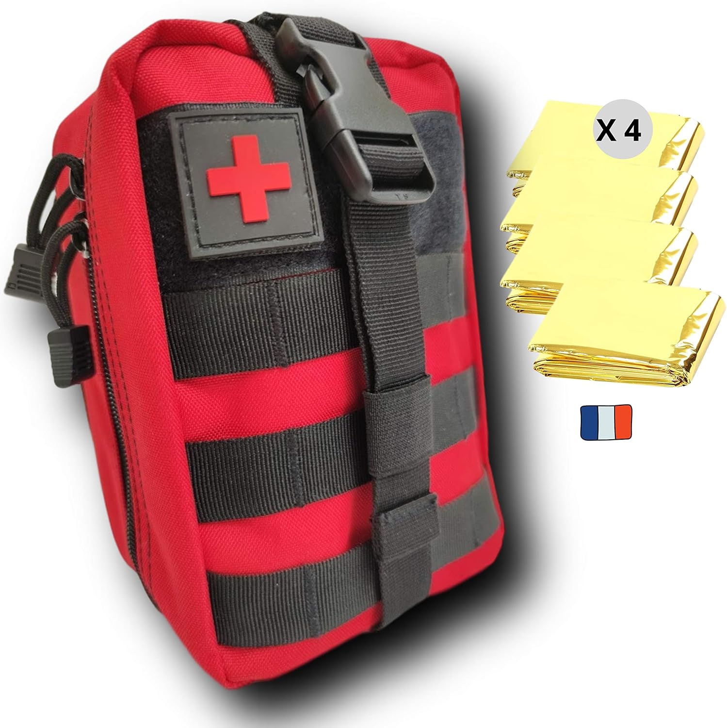 “Generic” First Aid Kit with Set of 4 Survival Covers, Dressings ...
