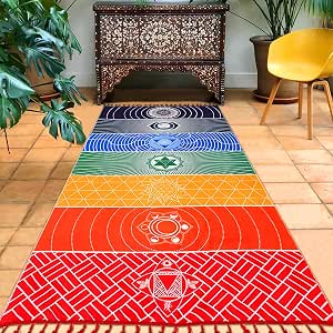 Amazon.com: Chakra Yoga Mat Meditation Rug Beach Towels Sunscreen Shawl ...