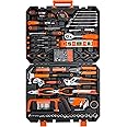 CARTMAN - Juego de 168 herramientas naranjas de mano para el hogar en general, con caja de ...