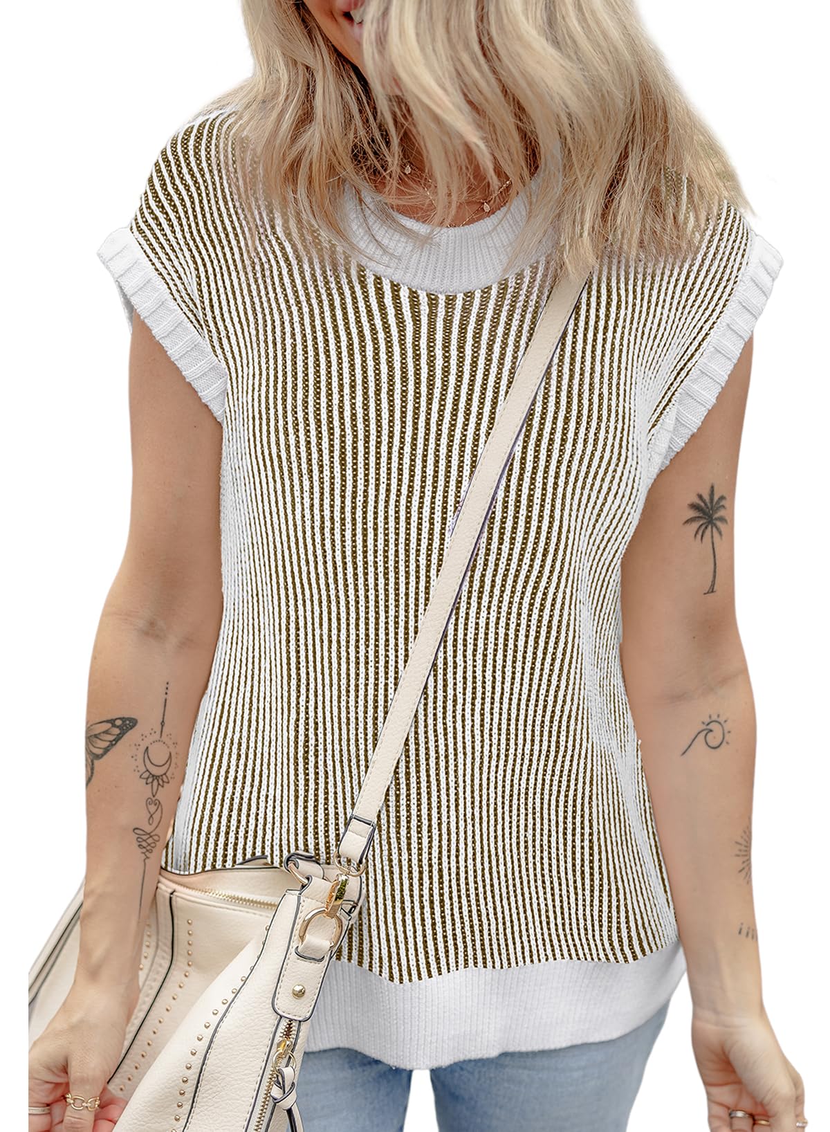 EVALESS Womens Spring Tops Ligtweight Sweater Tank Tops Summer Casual ...