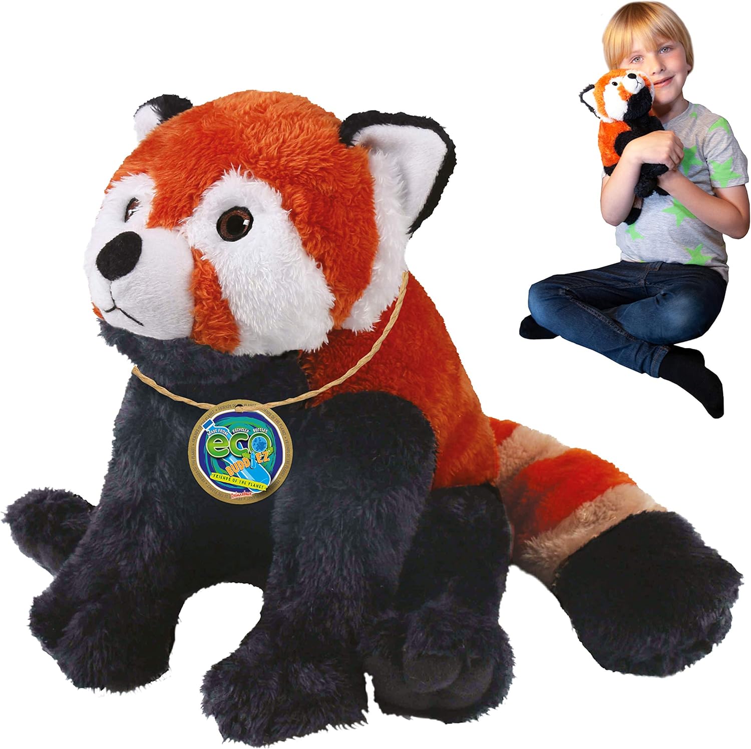 EcoBuddiez – Red Panda from Deluxebase. Large 30cm Soft Plush Animals ...