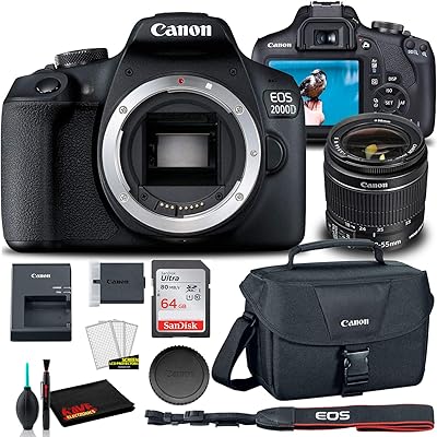 Buy Canon EOS 2000D DSLR Camera with 18-55mm Lens Canon EOS Bag Sandisk ...