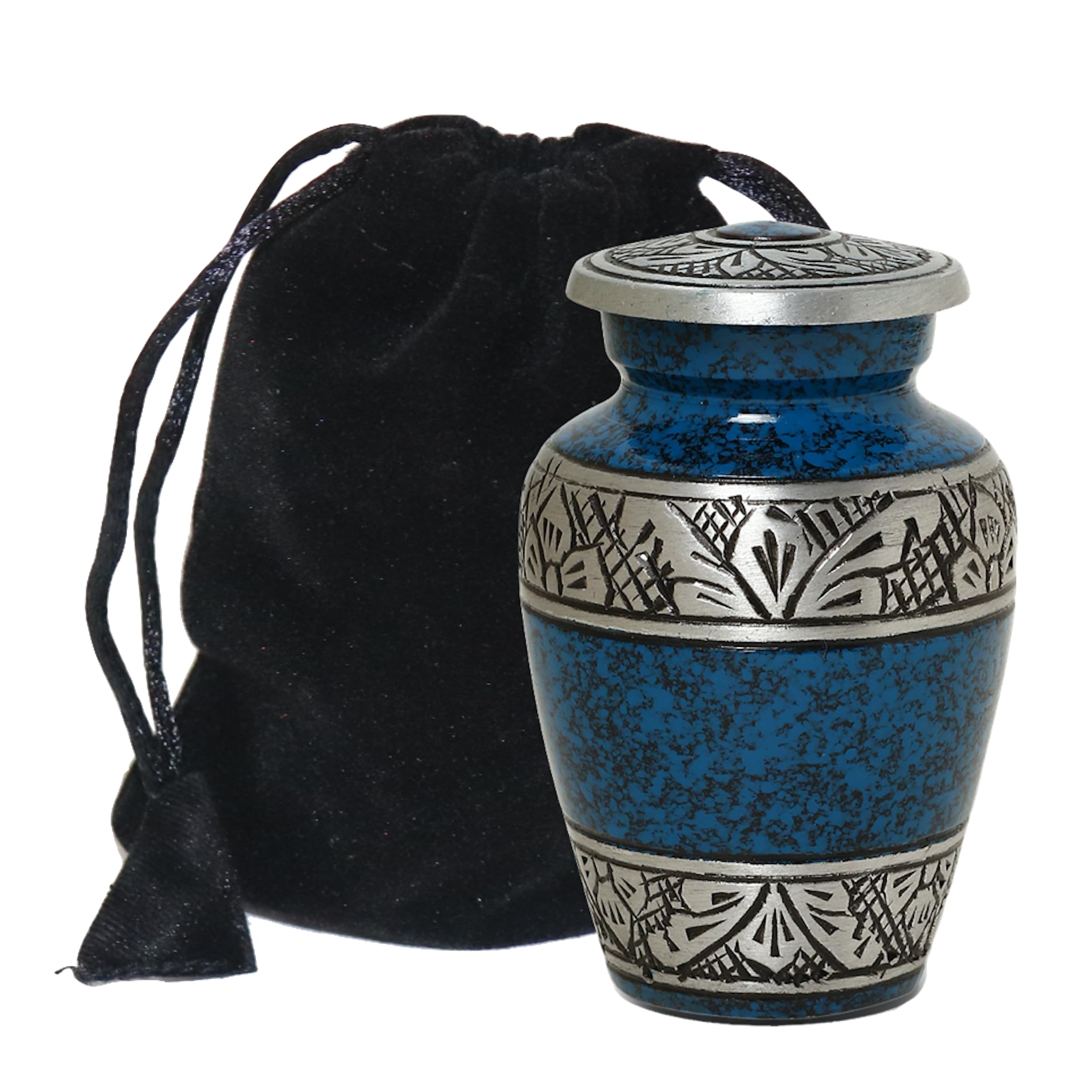THE ASCENT MEMORIAL Blue Mini Keepsake Urns for Funeral Ashes Men Women ...