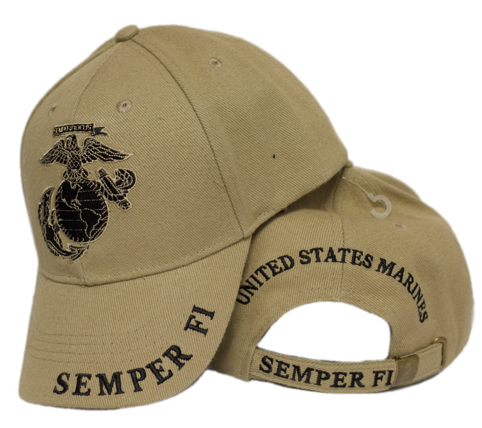 U.S Marine USMC Semper Fi Logo Eagle Embridered Cap Hat Beige for sale ...