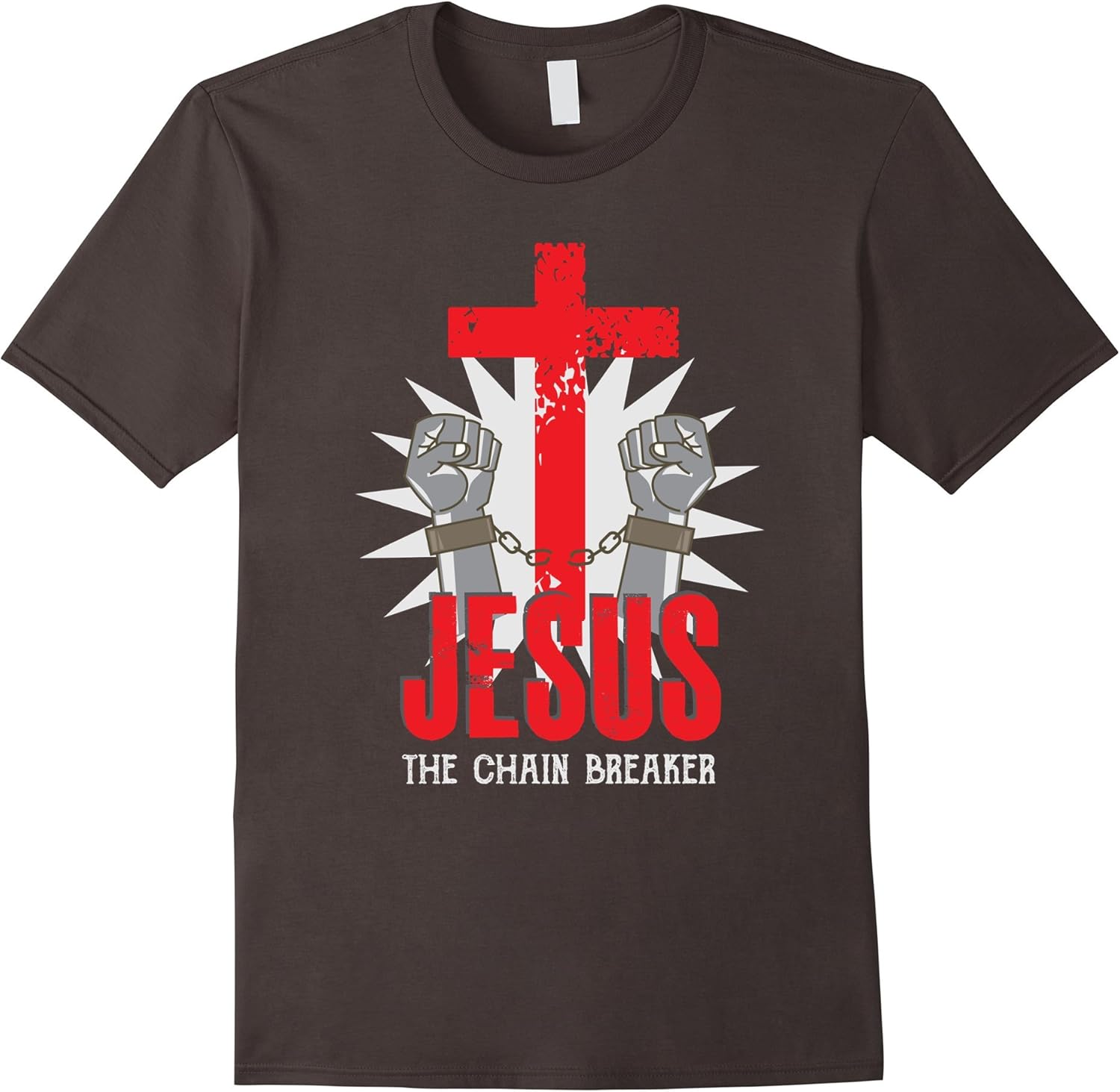 Amazon.com: Jesus The Chain Breaker Christian Faith Saying Cross T ...