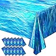 Amazon.com: 12 Pcs Iridescent Ocean Waves Tablecloths Disposable ...