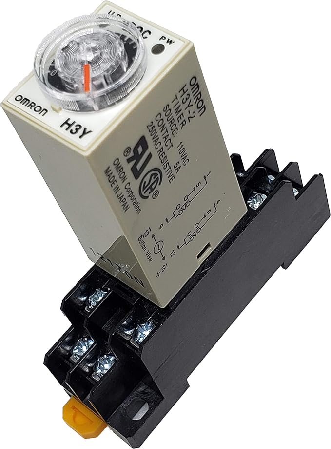 Amazon.com: AC 110V Delay Timer Time Relay H3Y-2 0-60S Second & Base ...