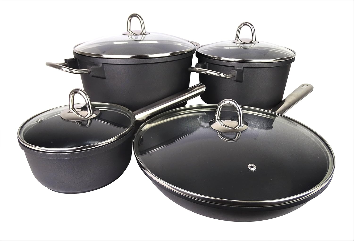 Schäfer Hochwertiges 8-teiliges Aluminium Topf- und Pfannen Set mit ...