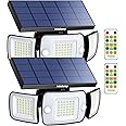 intelamp Solar Outdoor Lights 1200LM 6000mAh Security Lights with ...