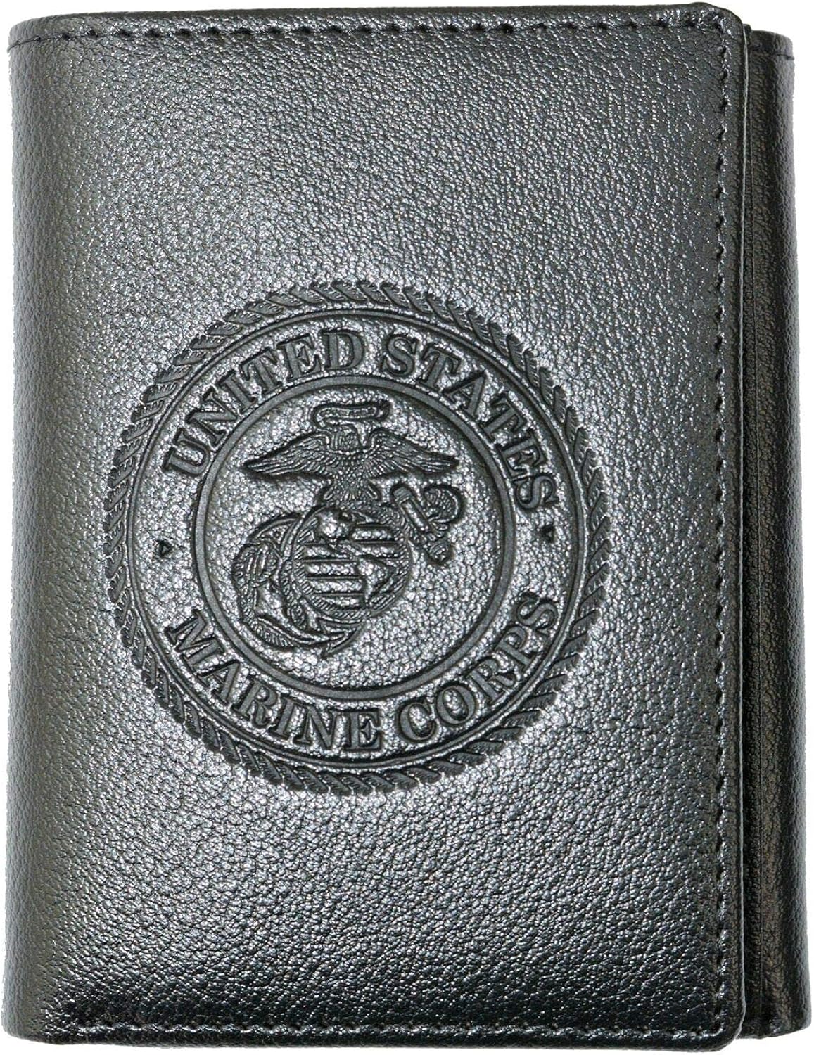 Officially Licensed U.S. Marine Corps Leather Wallet - Trifold with ...
