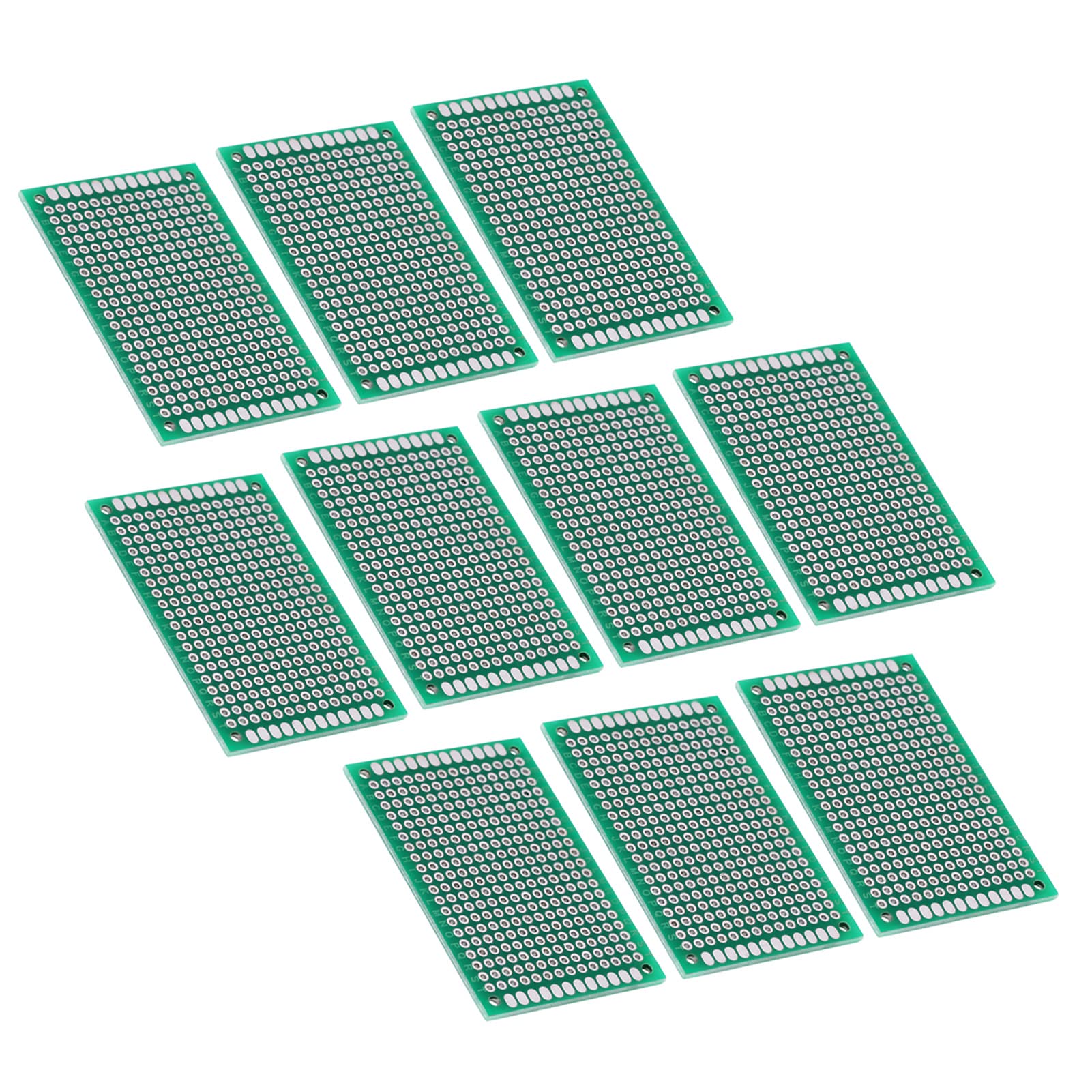 10 Piece 4 X 6cm Double Sides Prototyping DIY Soldering Universal PCB Circuit Board Perforated ...