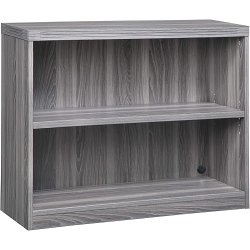 Amazon.com: Mayline Aberdeen Bookcase, 2 Shelf, Gray Steel Tf: Kitchen ...