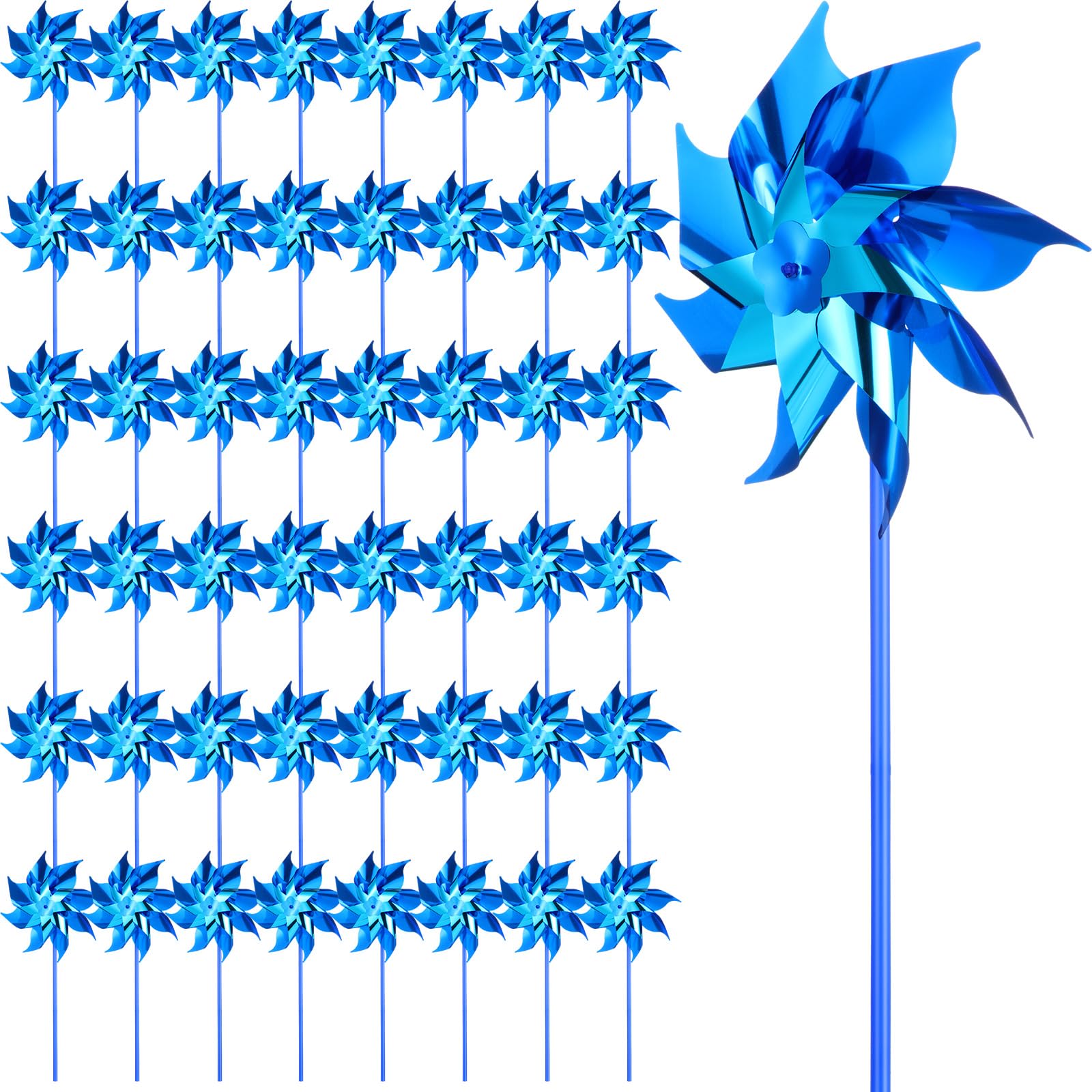 Deekin Blue Pinwheels Bulk for Health Awareness Pinwheels for Yard and ...