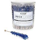 Amazon.com : Candy Envy - Blue Rock Candy Sugar Sticks - Blue Raspberry ...