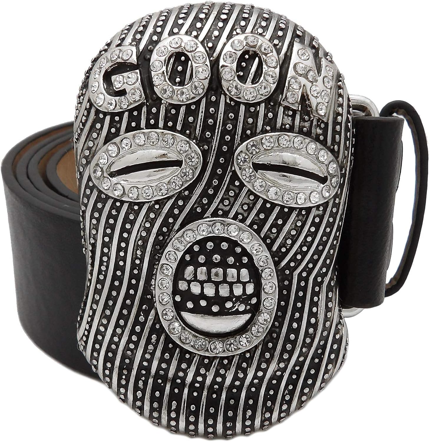 New Ice Out Bling"Goon Ski Mask" Squad Pendant Belt Buckle XBK8 (Silver ...