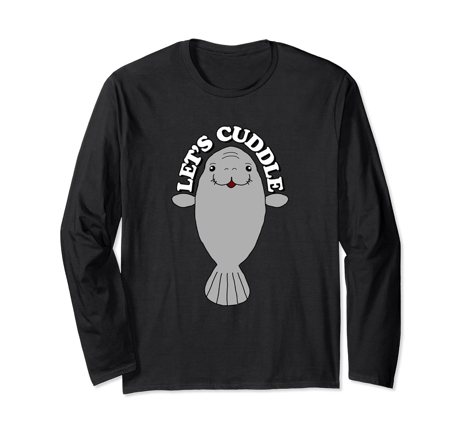 Let’s Cuddle Funny Manatee T-shirt Viral Meme Trend-TH – TEEHELEN