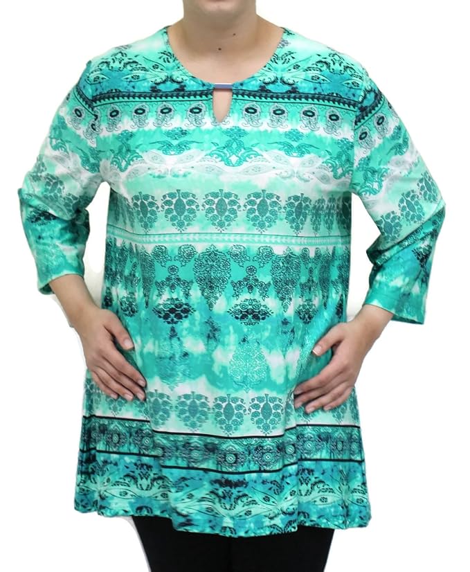 Southern Lady Women's Rylan Print Tunic Top at Amazon Women’s Clothing ...
