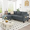 Amazon.com: ZeeFu Convertible Sectional Sofa Couch,Classic 3 Seat L ...
