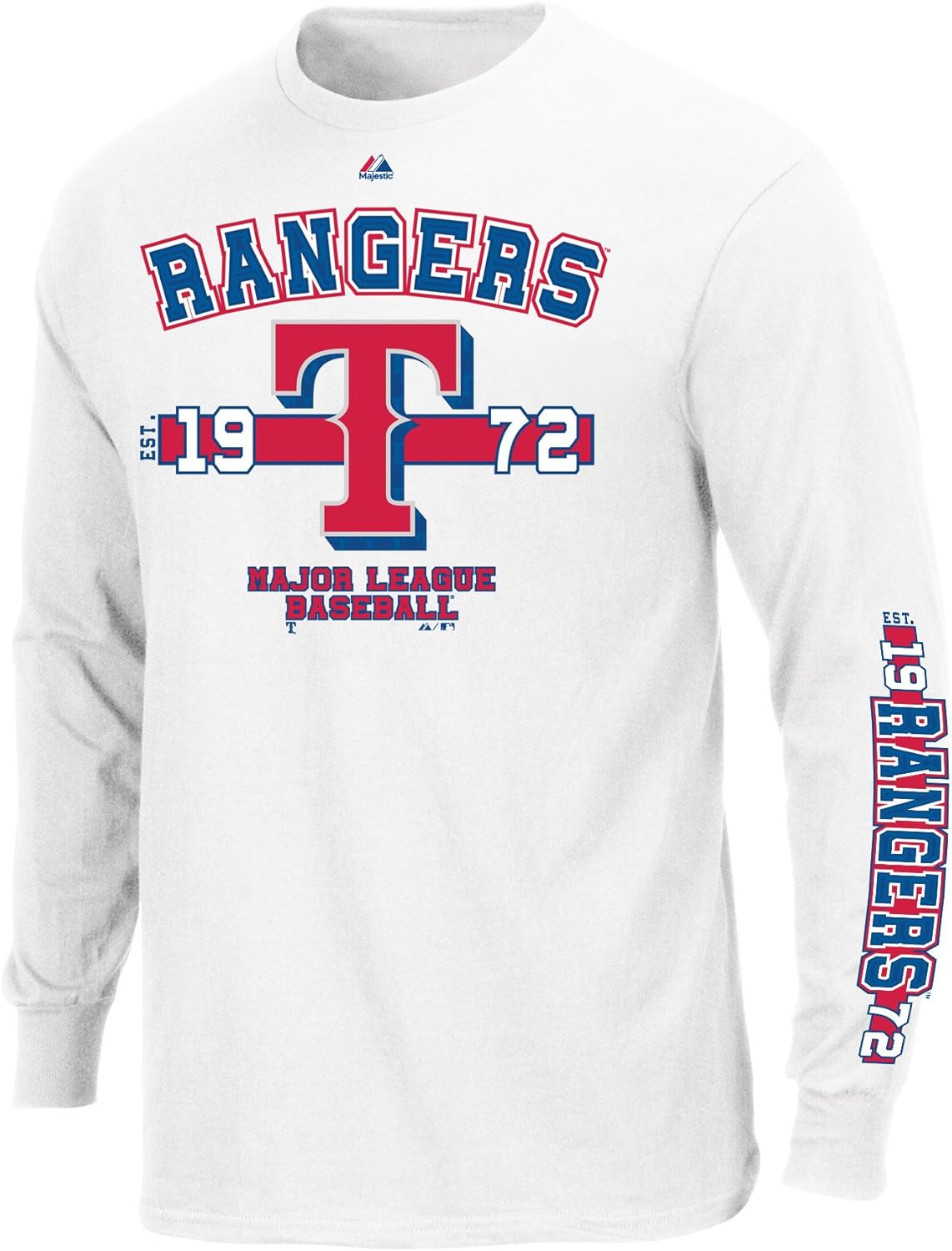 Majestic Athletic MLB Texas Rangers Apertura Series Manga Larga Playera ...