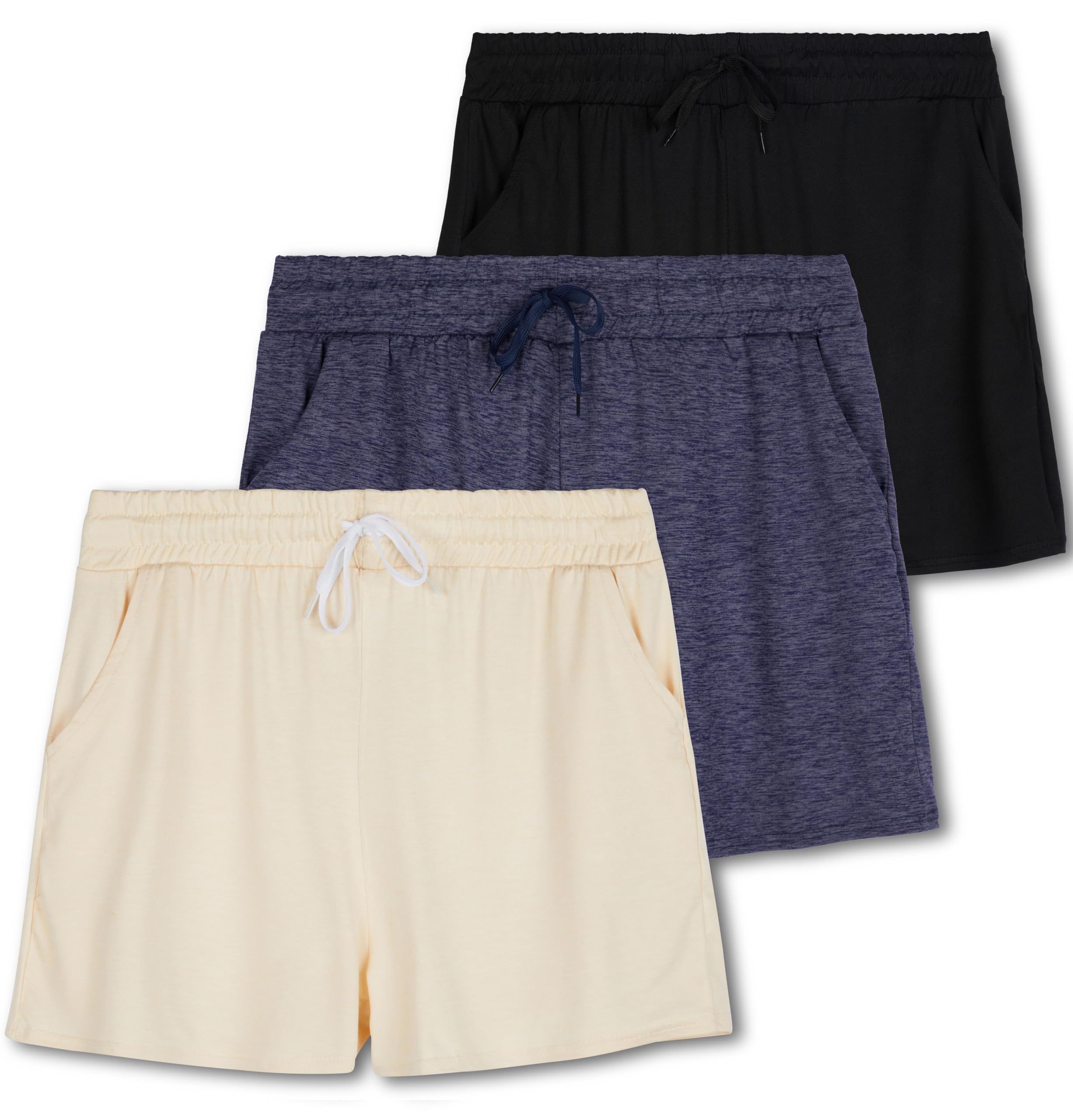 Real Essentials 3-Pack: Girls Soft Drawstring Lounge Casual Sleep ...