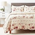 Amazon.com: Greenland Home Antique Rose Full/Queen Quilt Set, Ecru ...