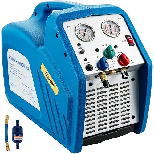 VEVOR Refrigerant Recovery Machine, 115V 60Hz Portable Freon Recycle ...