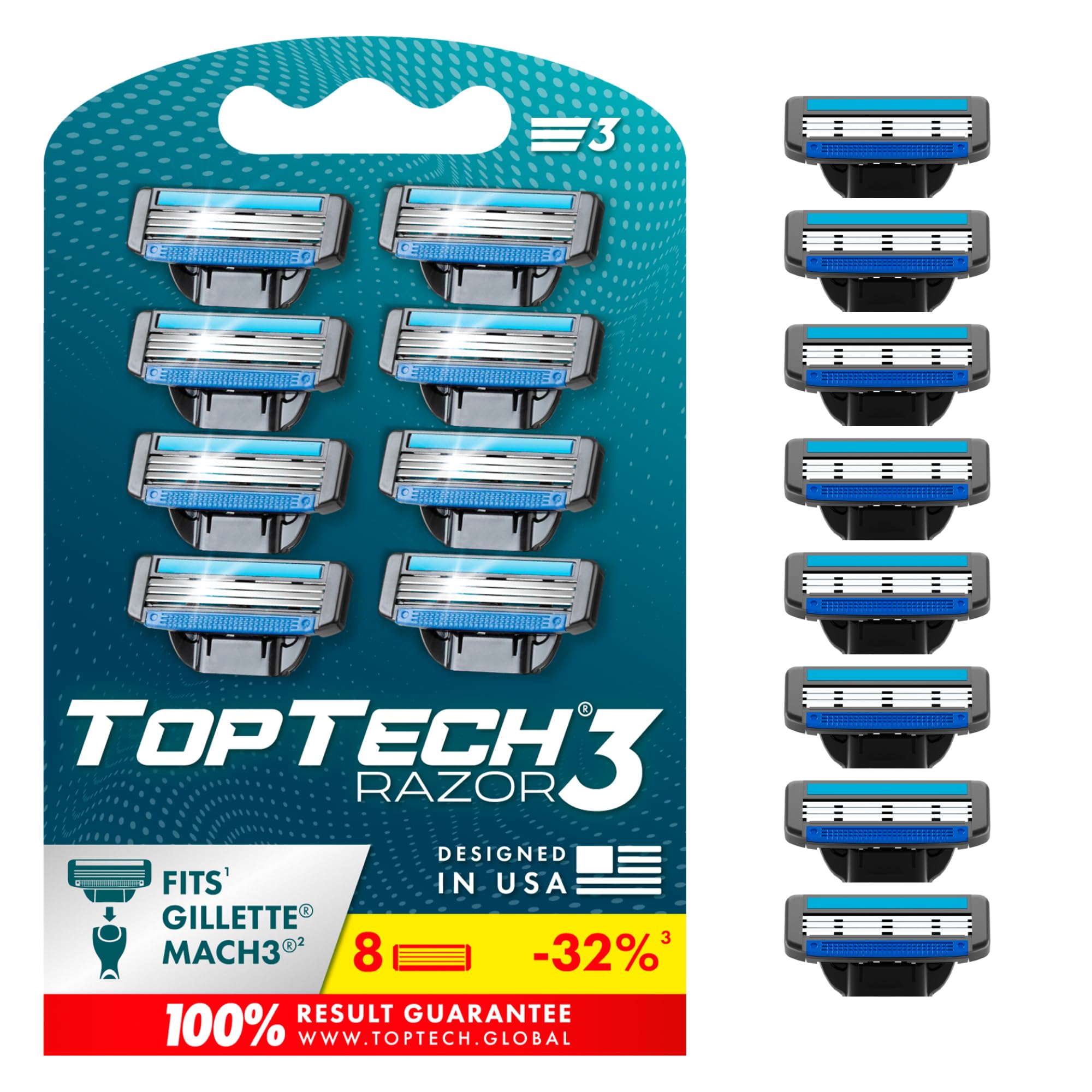 Razor 3 for Men - Replaceable Cartridges for Manual Shaving Razor - 3 ...