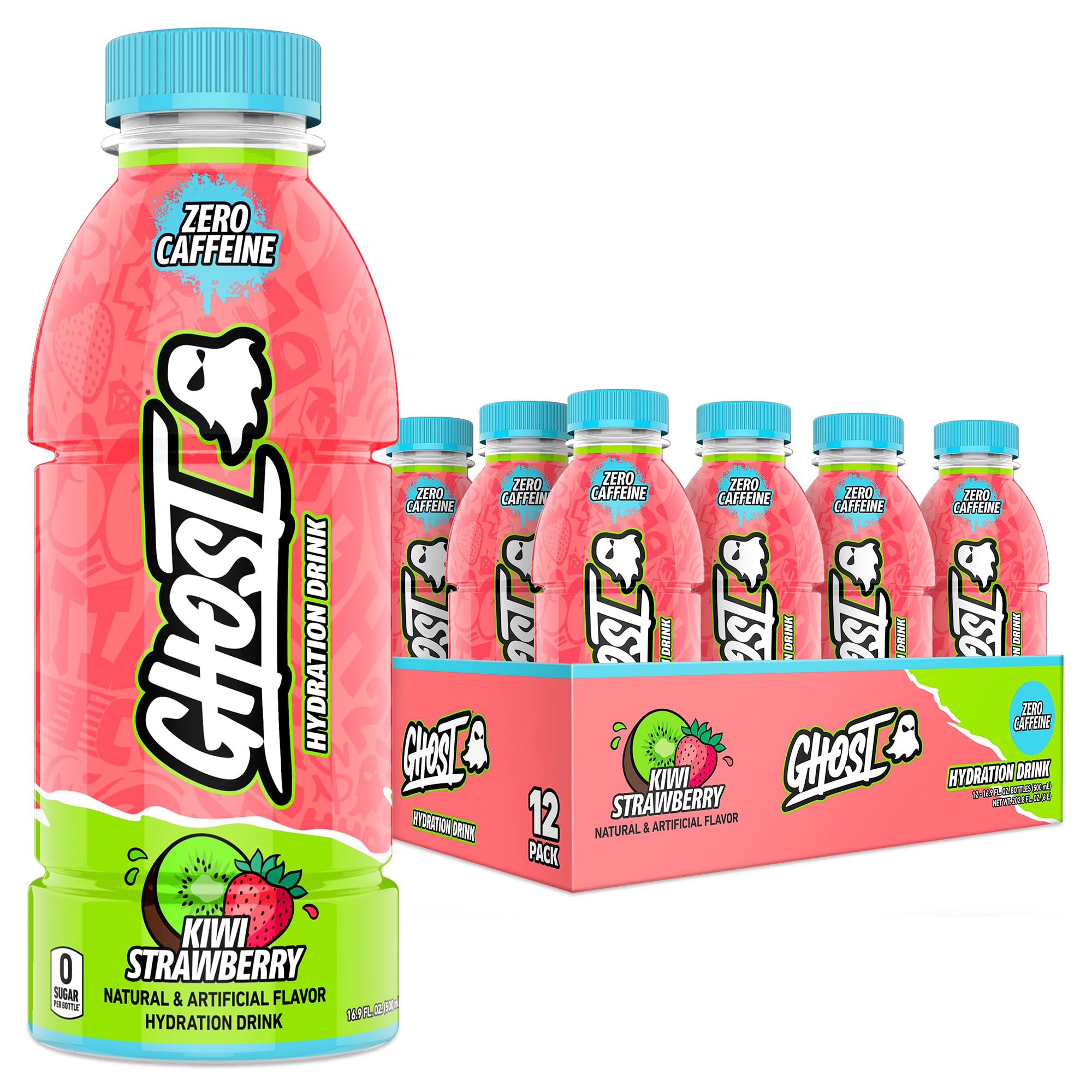 GHOST Hydration Drink, Kiwi Strawberry - RTD Sports Drinks with ...