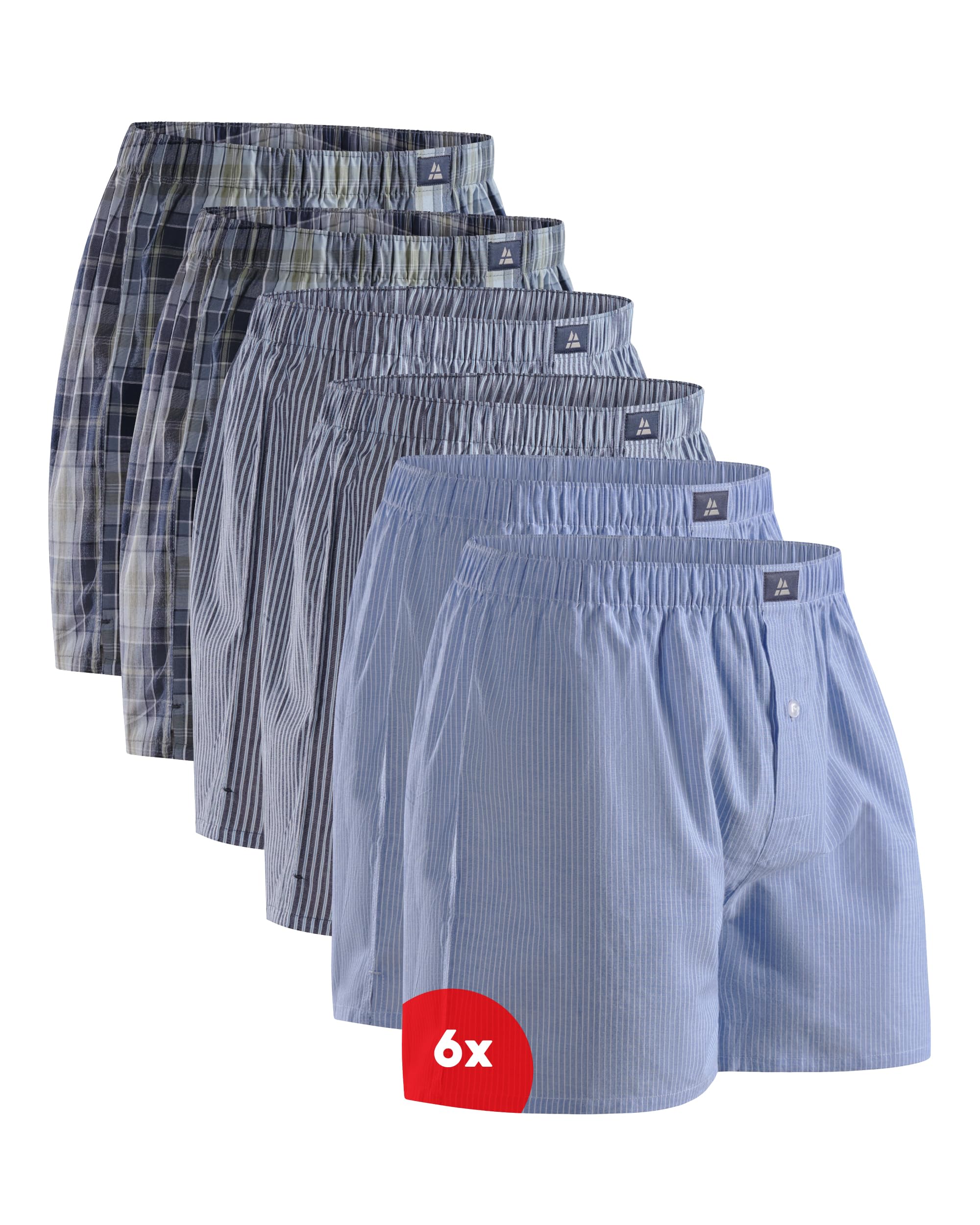 DANISH ENDURANCE Woven Boxers for Men, Cotton Boxer Shorts, Loose Fit ...