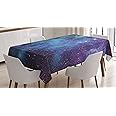 Amazon.com: Ambesonne Outer Space Tablecloth, Galaxy Stars in Space ...