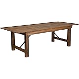 Amazon.com - Flash Furniture HERCULES Series 9' x 40" Rectangular Antique Rustic Solid Pine ...
