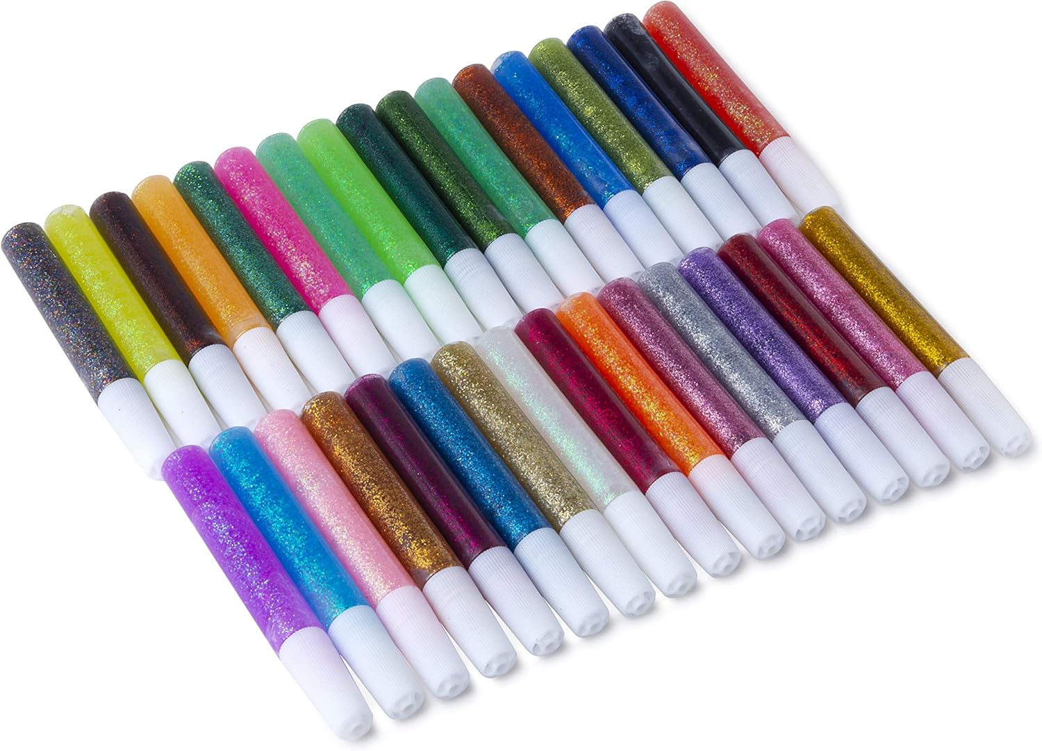abeec 32 Glitter Glue Tubes – 32 x Tubes of 10ml Coloured Glitter Glue ...