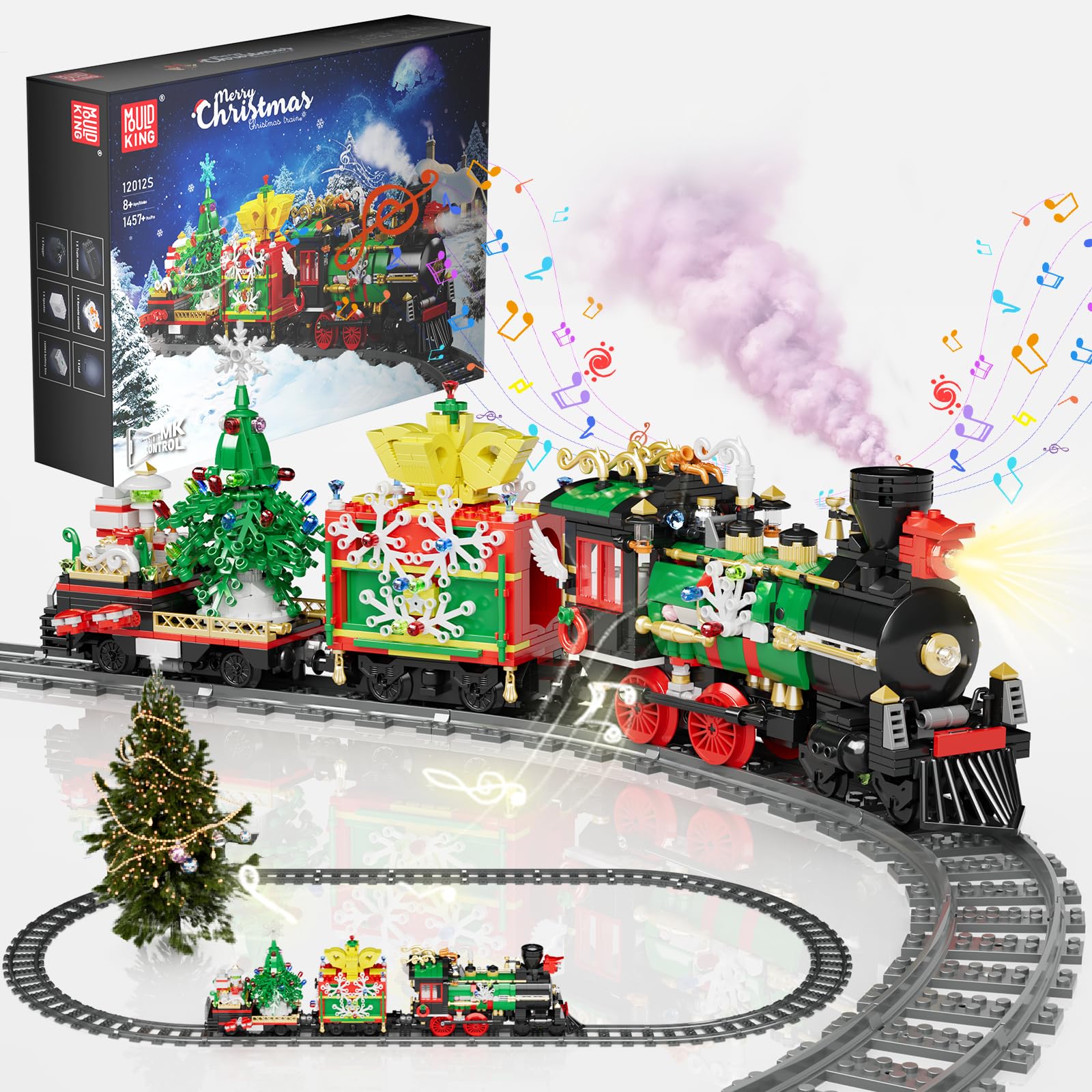 Mould King Christmas Train Building Set for 8+ Years Old Kids and ...