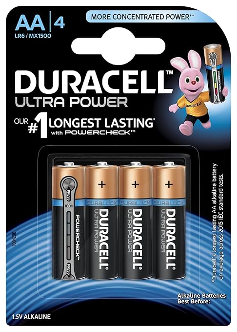 Duracell Ultra AA Battery with Duralock Technology - 4: Amazon.in ...