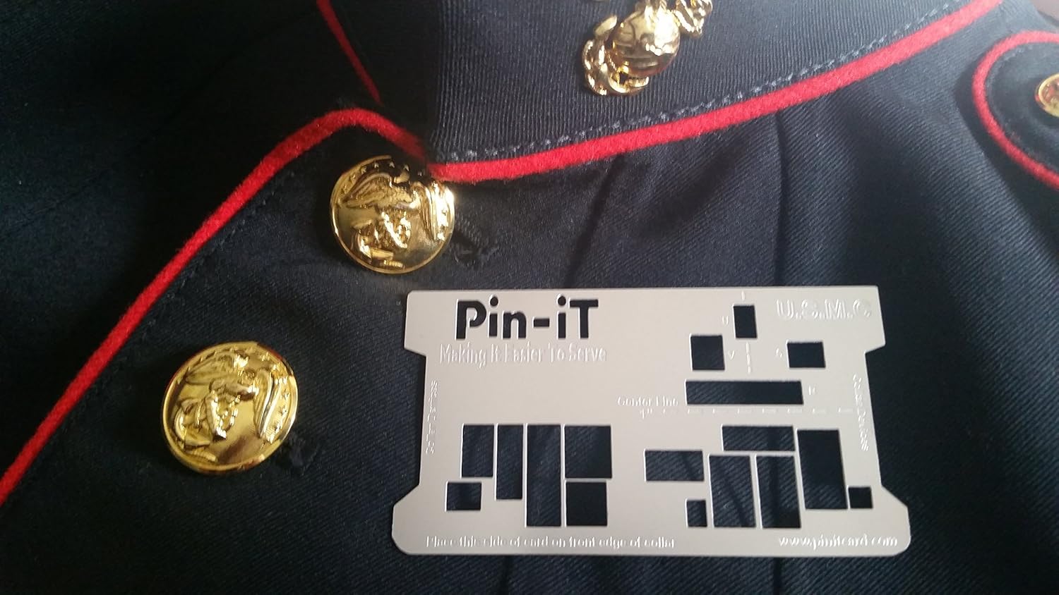 USMC Pin-iT Card Pin-iT Military Uniform Tools Sewing Tools Tape ...