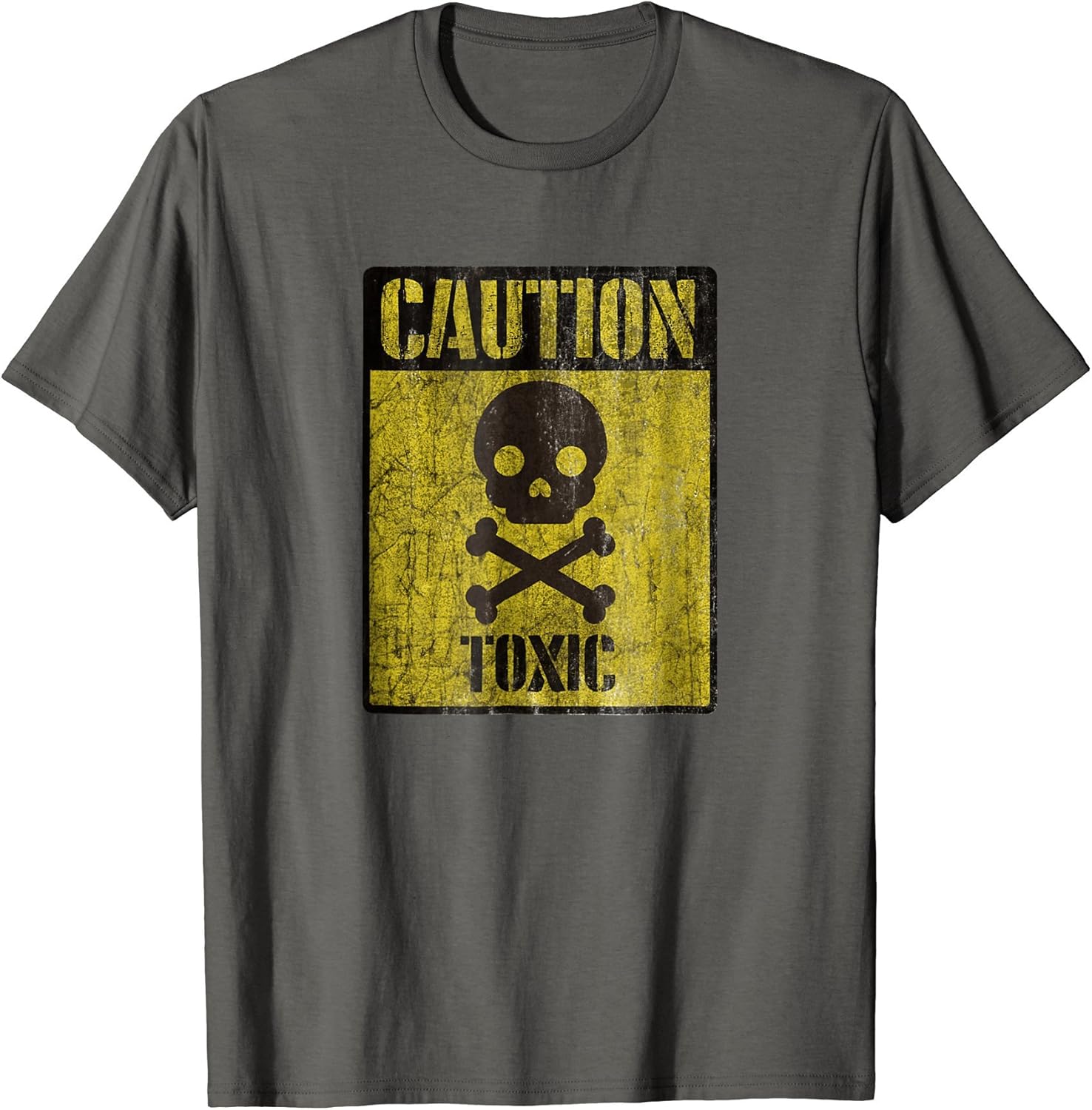 Amazon.com: Grunge Caution Toxic T Shirt - Distressed: Clothing