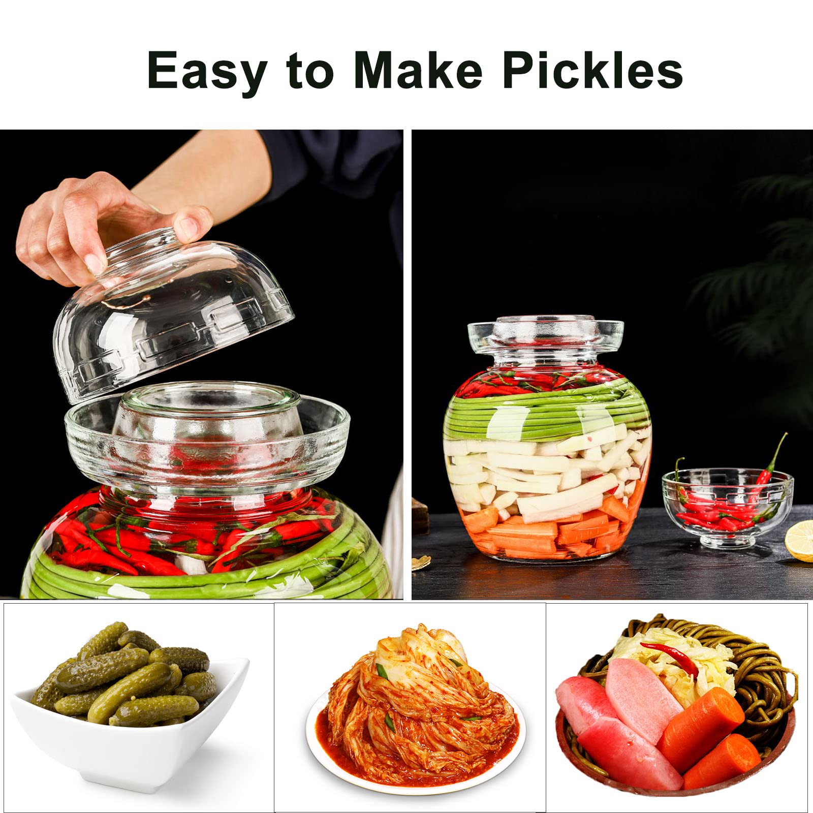 Mua Haeljard 5 Liter Fermentation Jar Glass Jar with Lid, Traditional ...