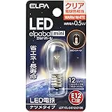 Amazon | ELPA エルパ LEDナツメ形E12 電球色 屋内用 省エネタイプ LDT1L-G-E12-G101 | ELPA | ホーム＆キッチン 通販