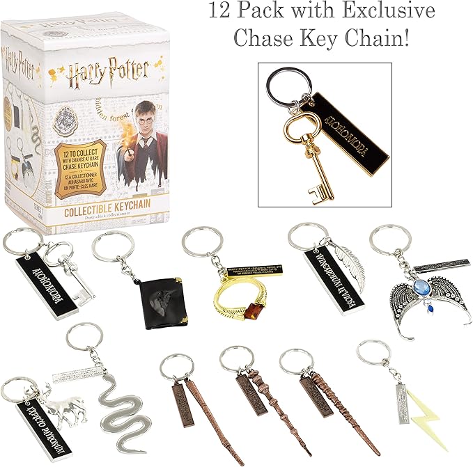 Amazon.com: Harry Potter Full Complete Set of 12 Key Chains with Rare ...