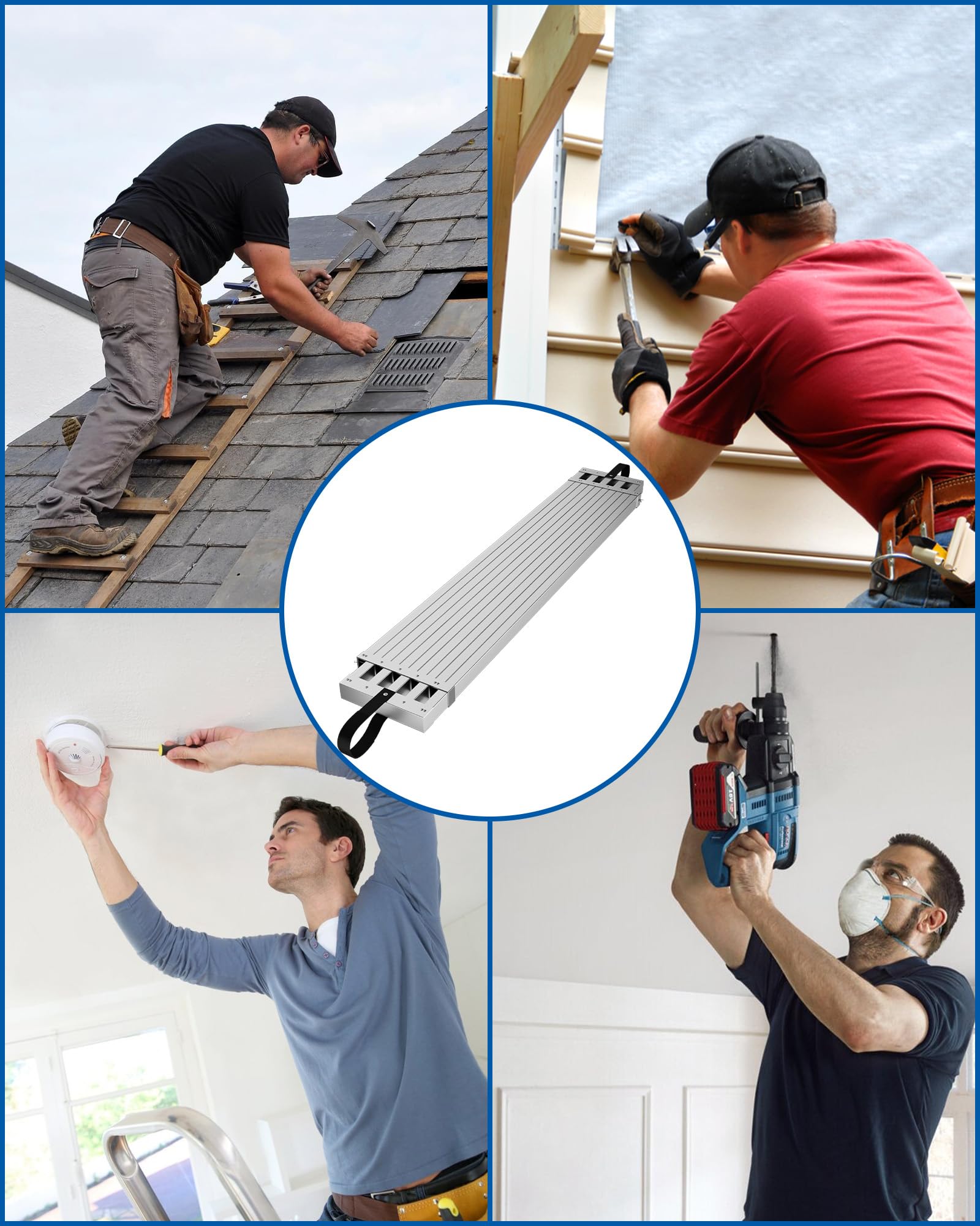 Garvee 6-9ft Aluminum Plank,Adjustable Work Platform With 440LBS ...