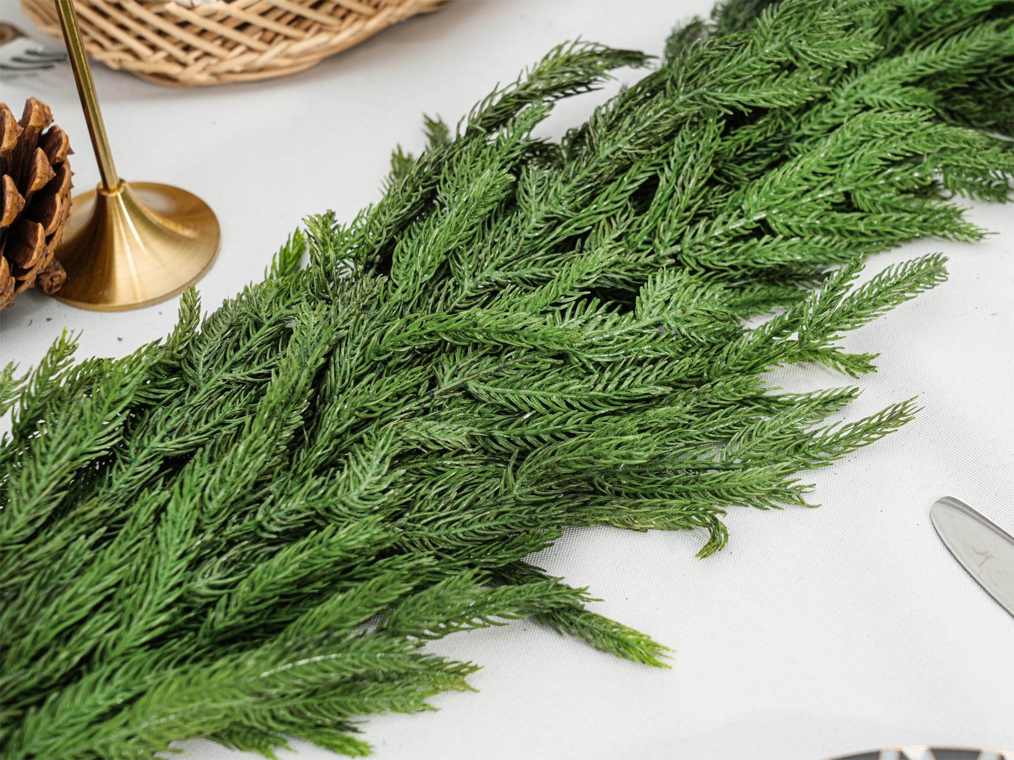 6FT Christmas Garland Norfolk Pine Garland Christmas Greenery Garland ...