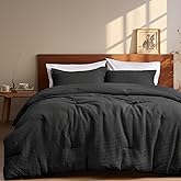 Amazon.com: PHF 3 Pieces Waffle Weave Comforter Set King Size ...