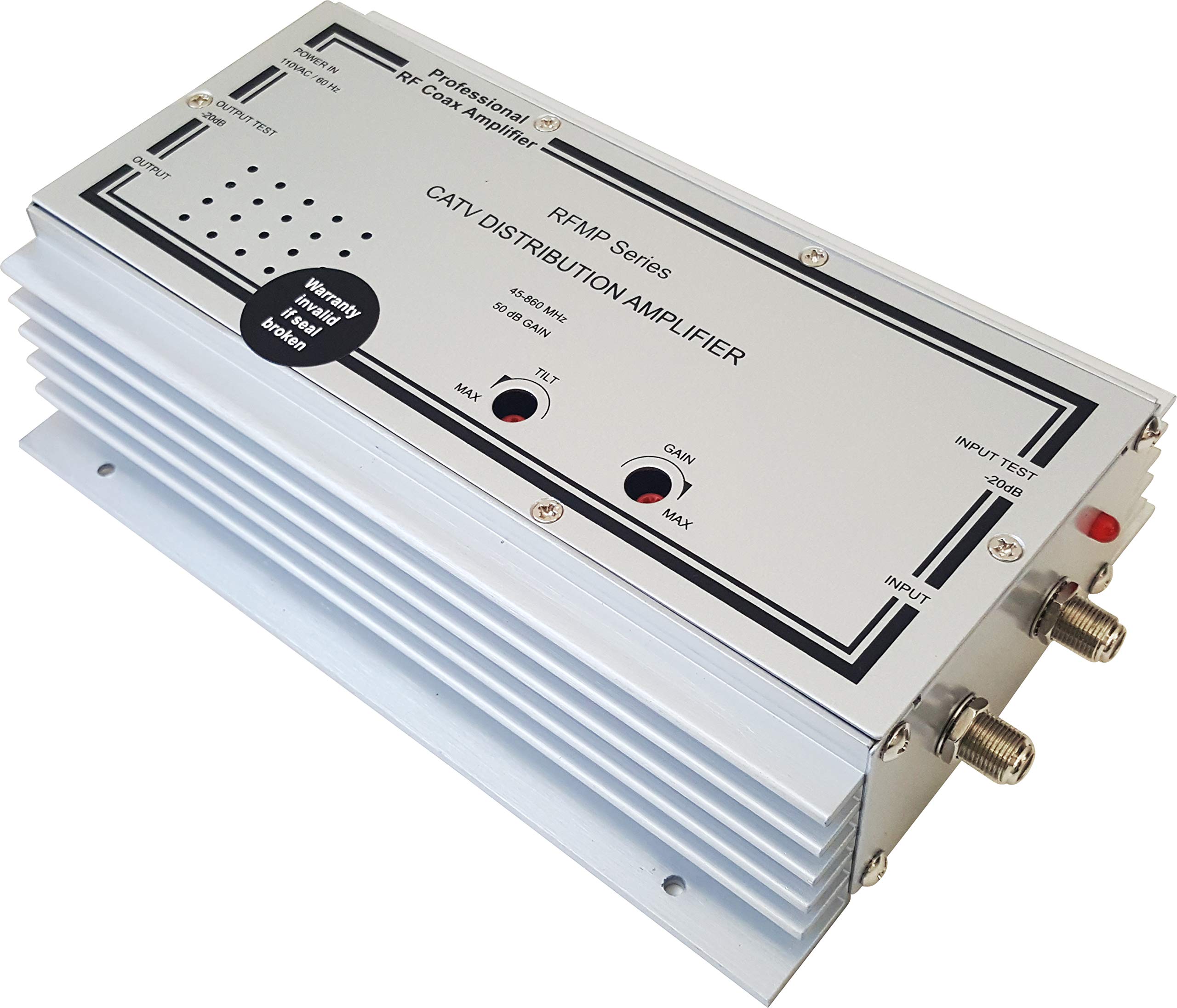 Professional Coax Cable TV Video Signal Amplifier With High 50dB Gain ...